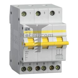 рубильник реверсивный IEK ВРТ-63 3Р 25A арт. MPR10-3-025 РУБИЛ.РЕВЕРС ...